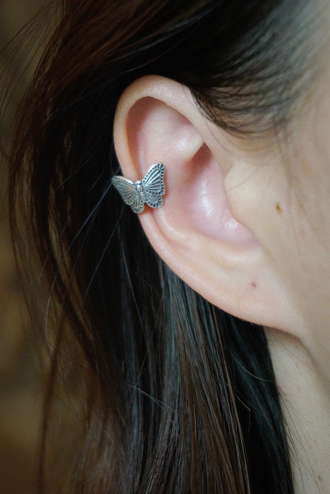 Sterling Silver Butterfly Ear Cuff/ear Cuffs - Etsy