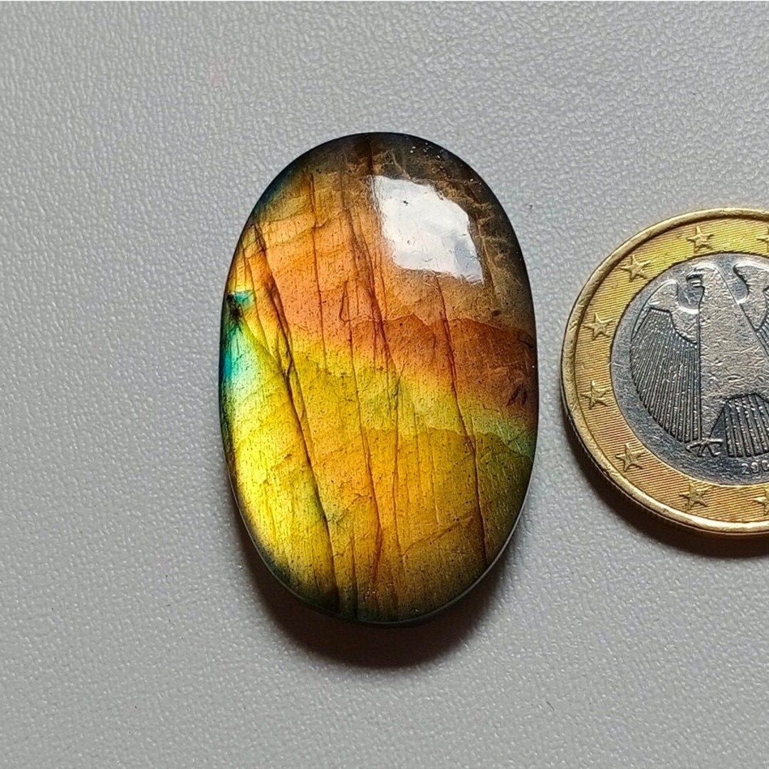 Unique Rare Yellow Flashy Labradorite Cabochon, Silver Pendant Jewelry ...