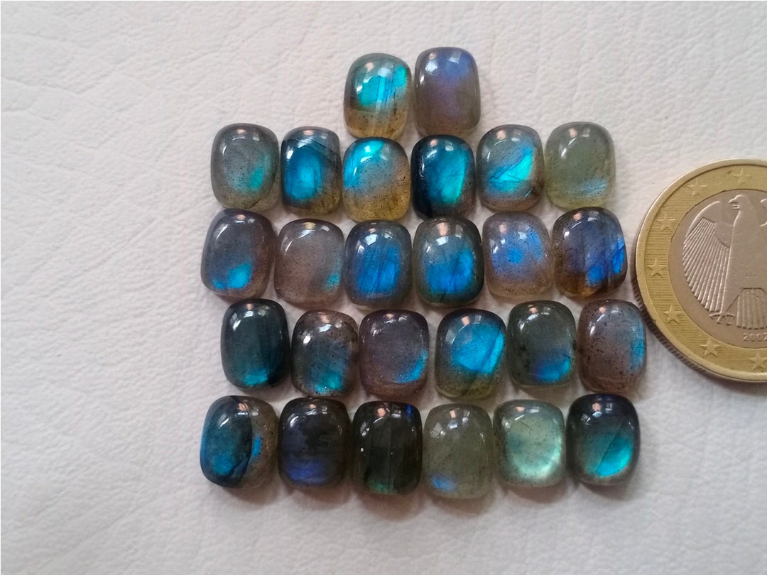 AAA Rare Blue Fire Labradorite Lot Gemstone, Cushion Shape, 7X9 Mm ...