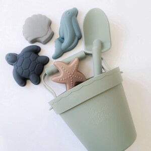 SILICONE BEACH TOY Playset Sea Green beach toys beach toy | Etsy