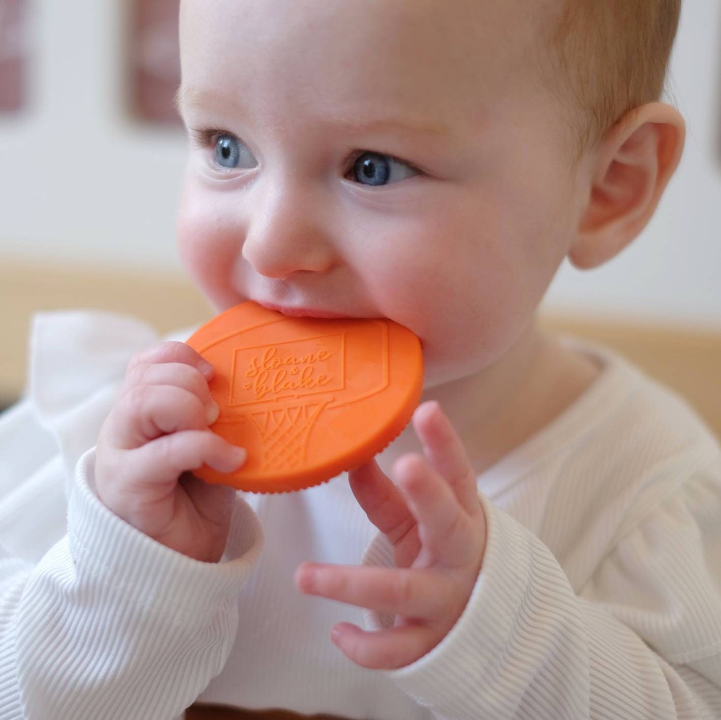 BASKETBALL Teether Orange Basketball for Pacifier Clip - Etsy