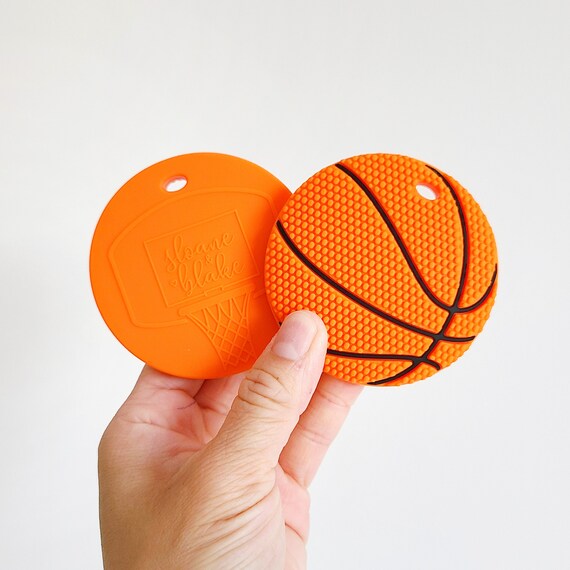 BASKETBALL Teether Orange Basketball for pacifier clip | Etsy