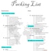 Packing List - Etsy
