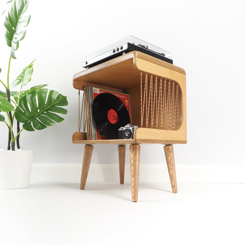 Retro Turntable Stand / Mid Century Style Record Player Stand - Etsy UK