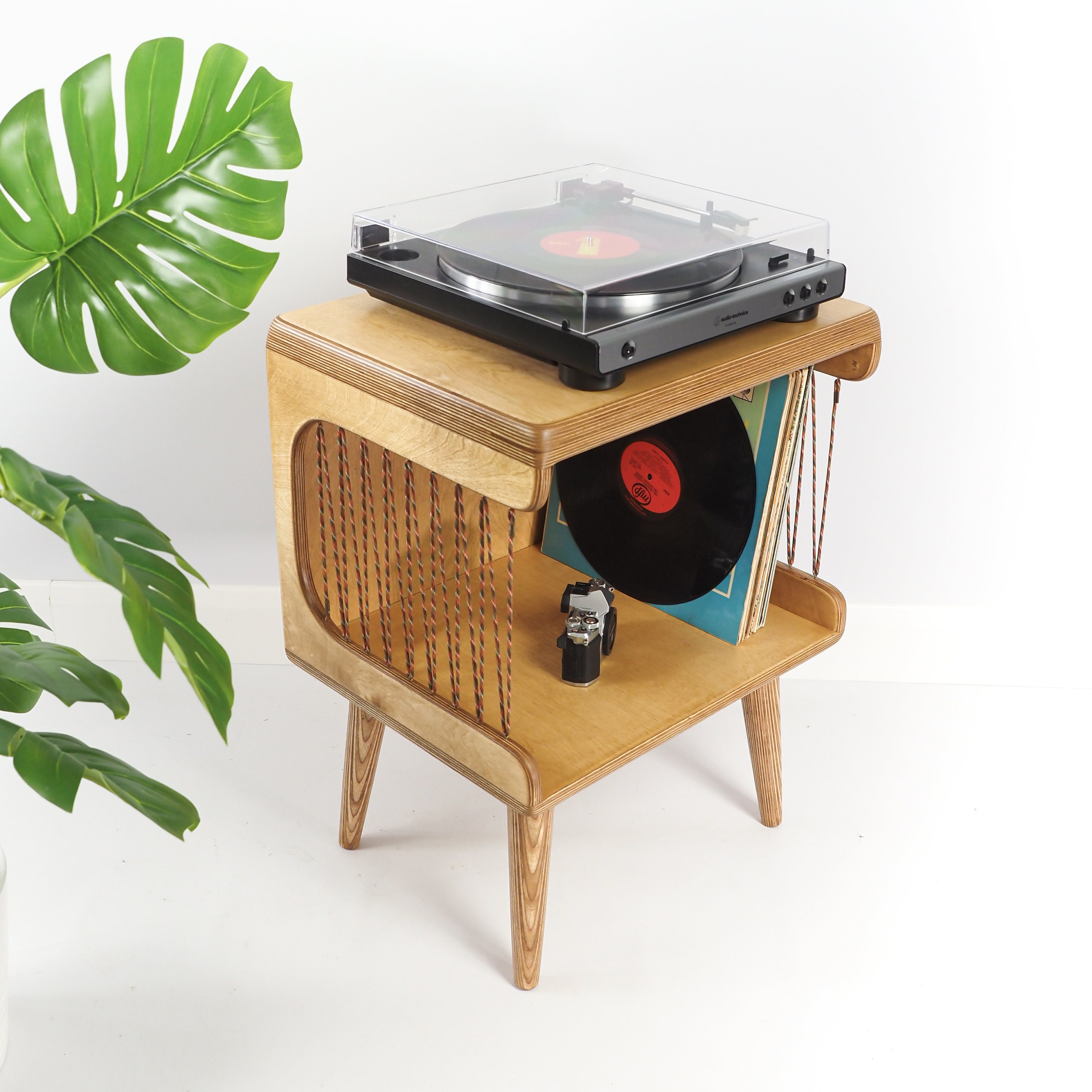 Retro Turntable Stand / Mid Century Style Record Player Stand - Etsy UK