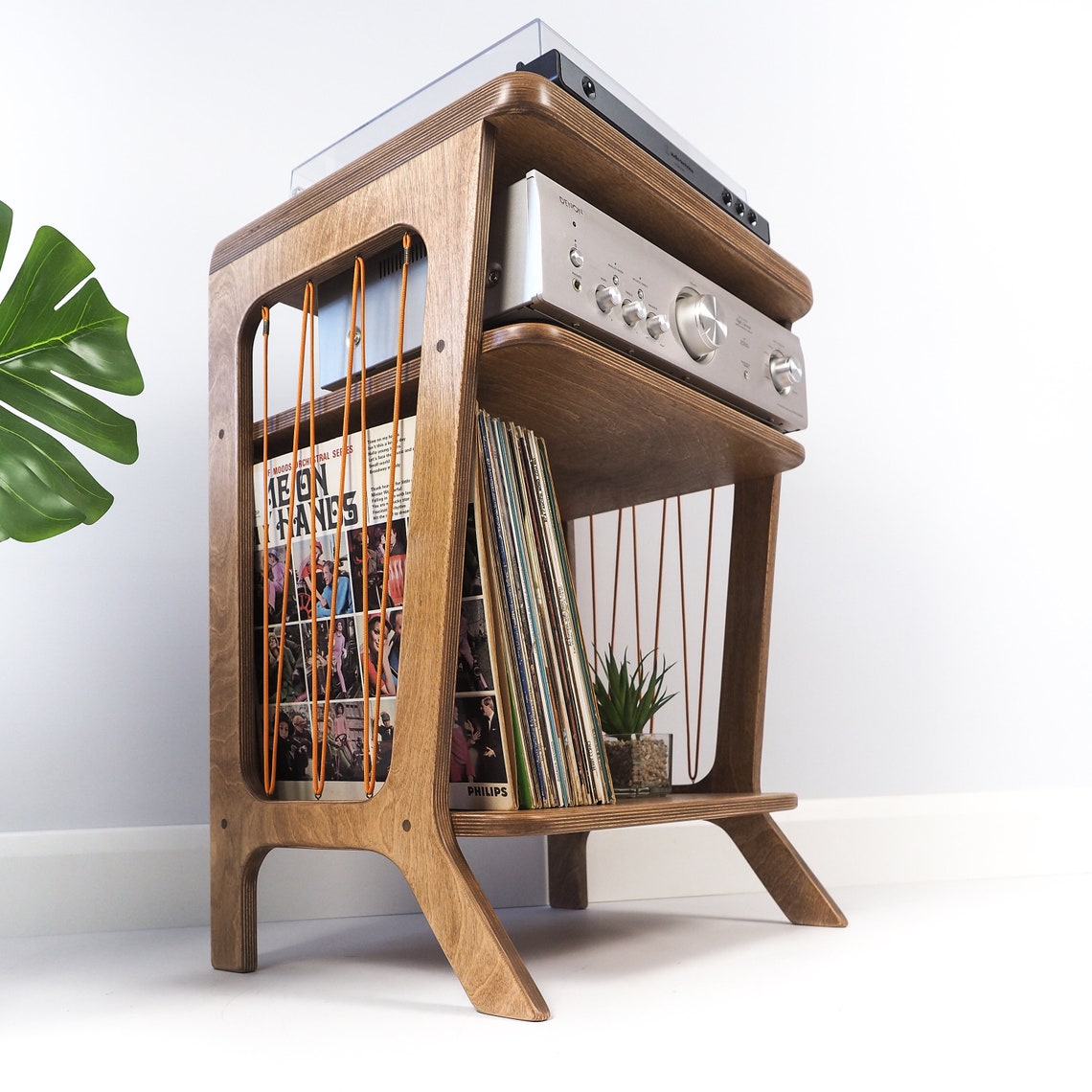 Retro Turntable Stand With Shelf for an Amplifier / Record | Etsy