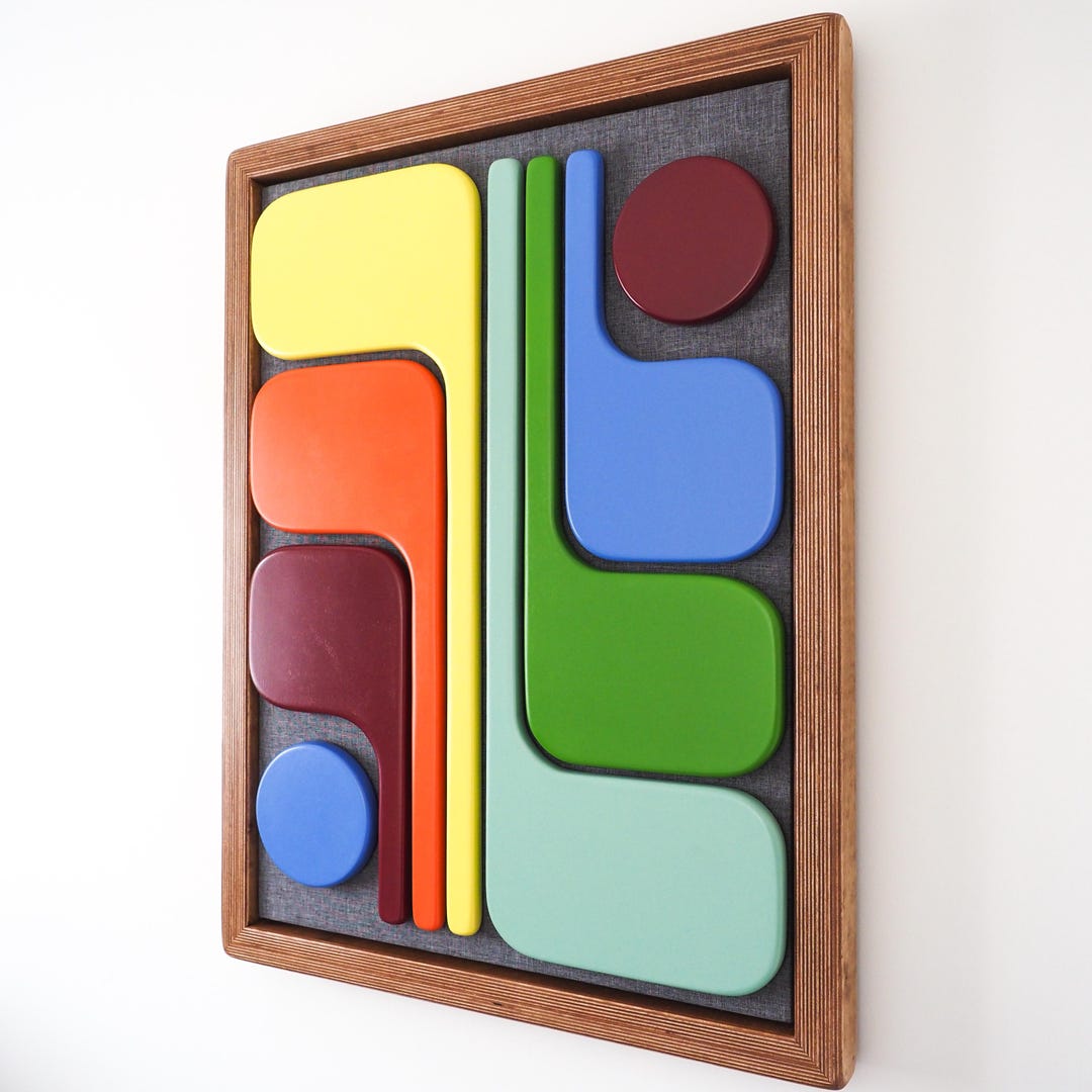 Vibrant Abstract Wall Art - Unique 3D Sculpture With Modern Flair ...