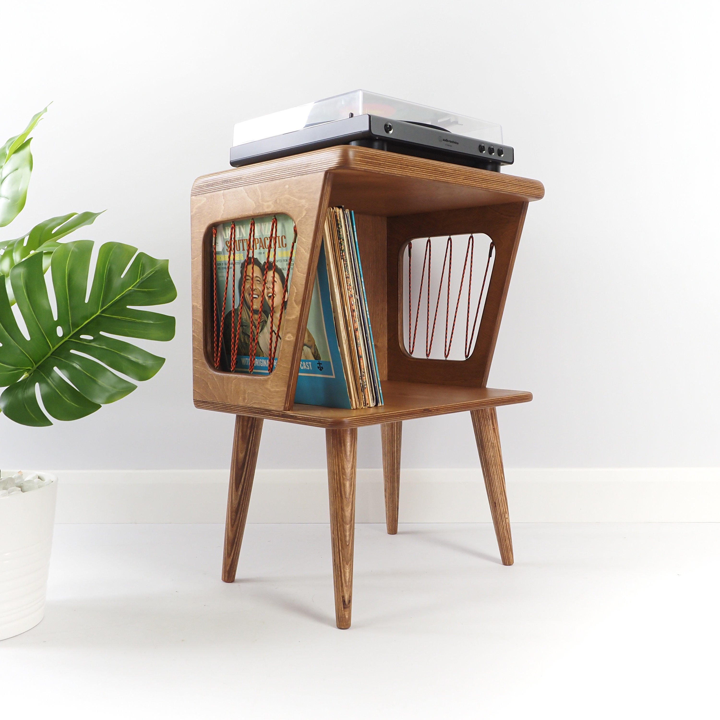 Retro Turntable Stand / Mid Century Style Record Player Stand - Etsy UK