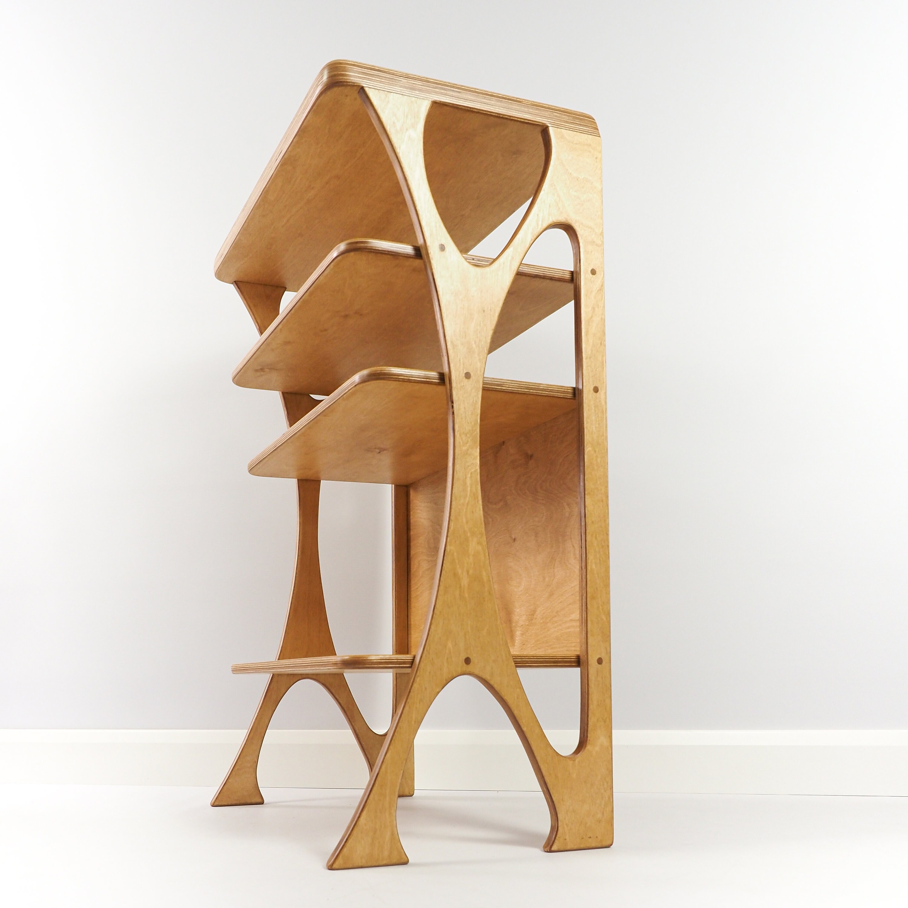 Mid Century Modern Turntable Stand, Wooden Record Player Table, Vinyl ...