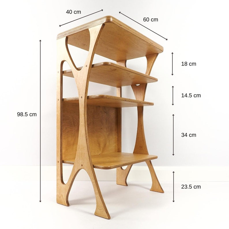 Mid Century Modern Turntable Stand, Wooden Record Player Table, Vinyl ...