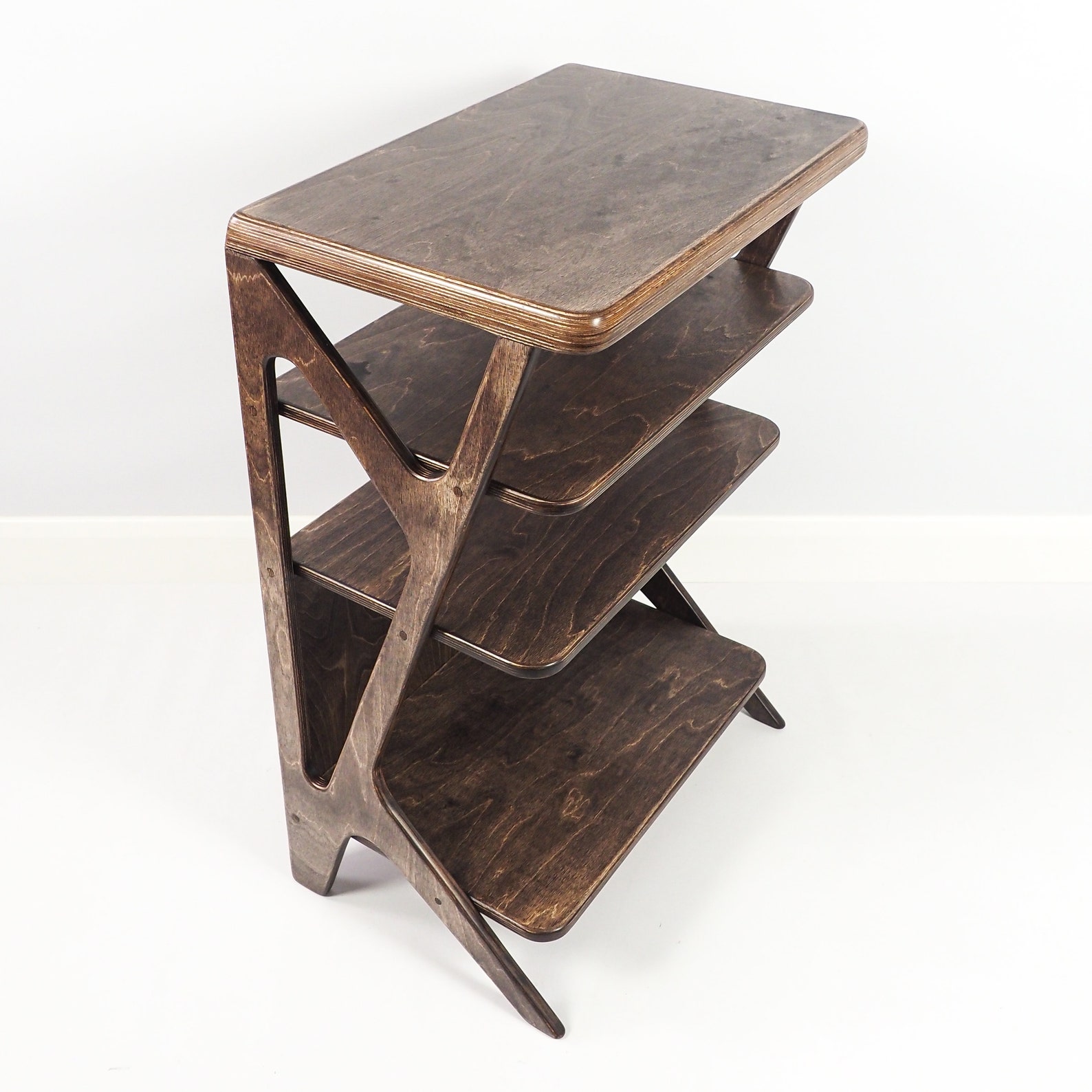 Mid Century Modern Record Player Table / Vinyl Records Storage Unit ...