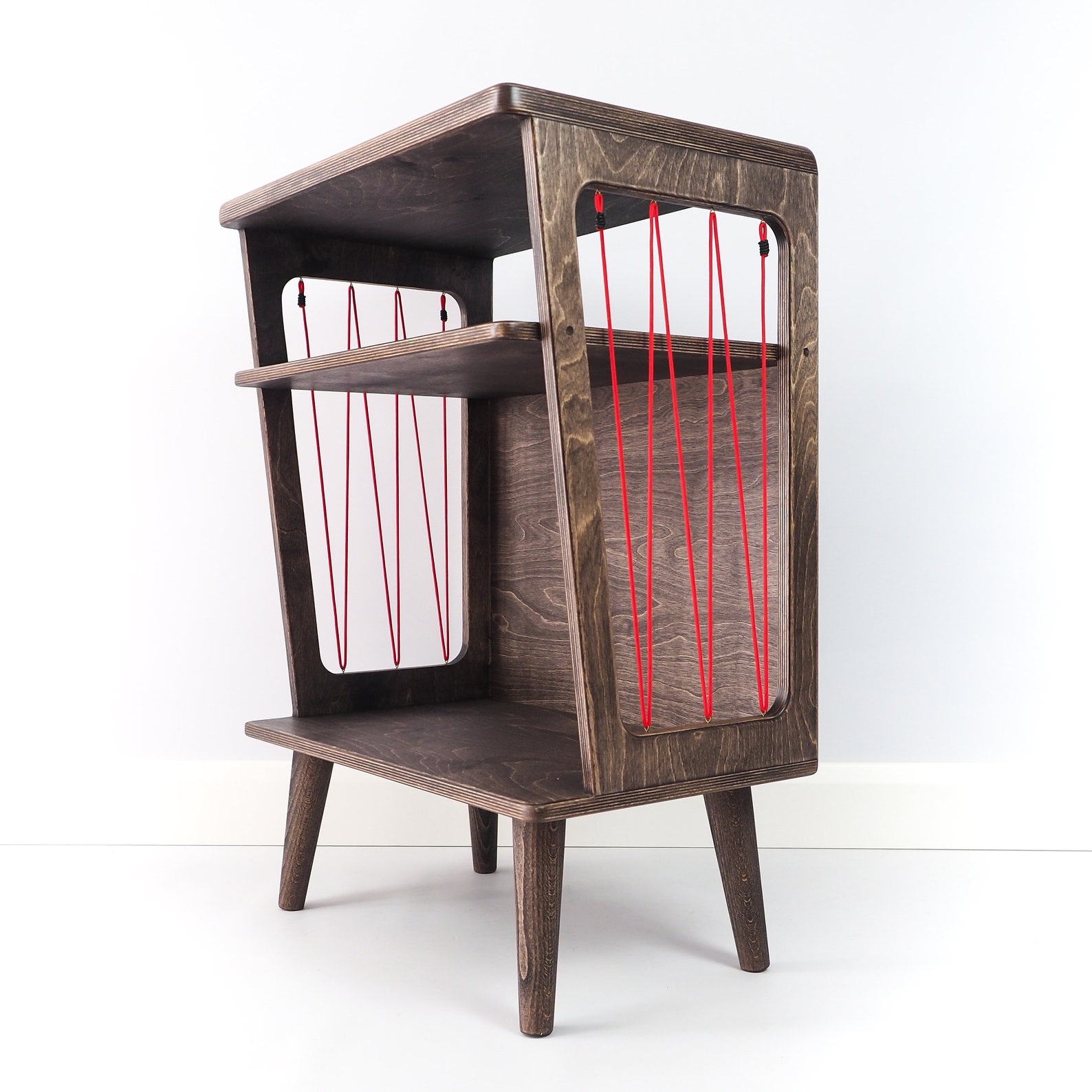 Mid Century Modern Turntable Stand Wooden Record Player - Etsy