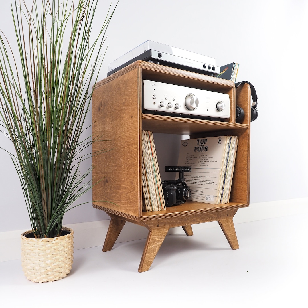 Vinyl Record Turntable Stand , Modern Player Table, Vinyl Storage ...