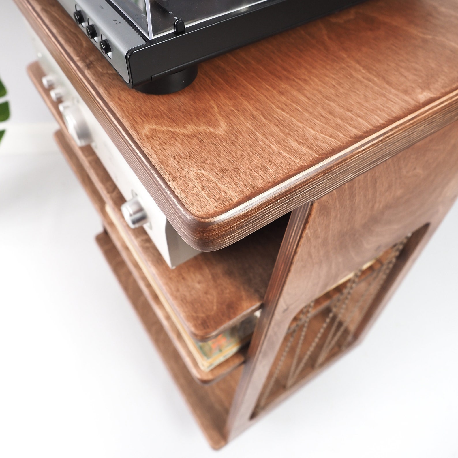 Mid Century Modern Record Player Table / Vinyl Records Storage - Etsy