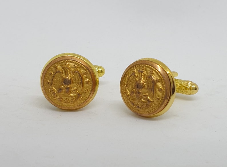 Historical United States Navy Button Cufflinks, USA Veteran Military ...