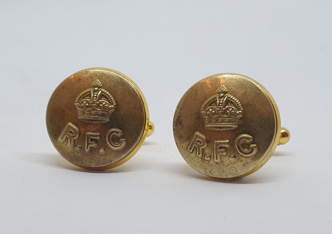 Historical WWI Royal Flying Corps RFC Officers' Button Cufflinks ...