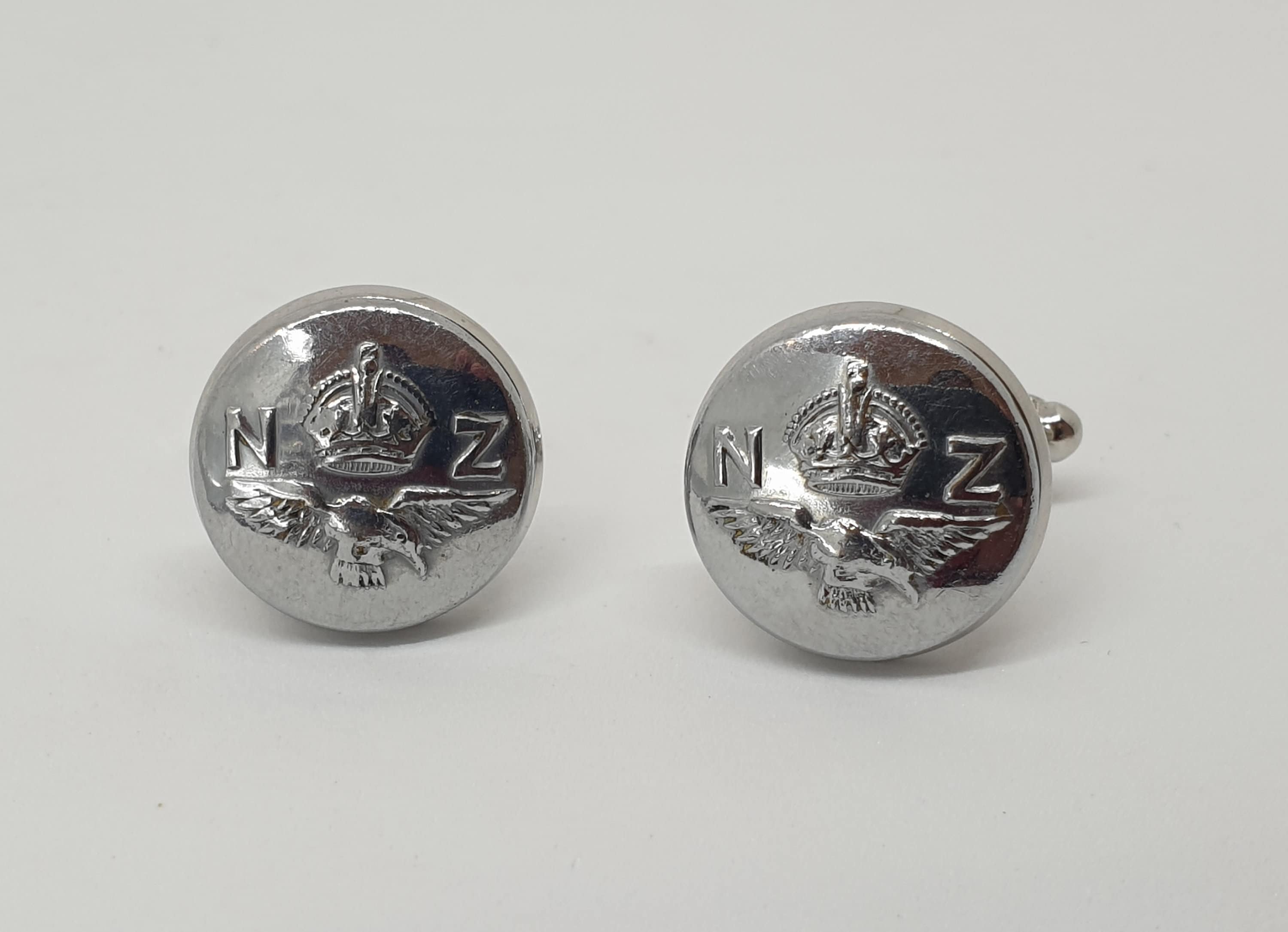 Historical WWII Royal New Zealand Air Force Button Cufflinks, ANZAC ...