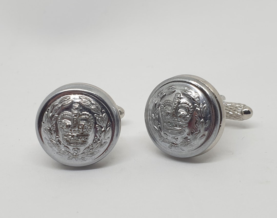 Historical Queen Elizabeth II British Transport Police Button Cufflinks ...