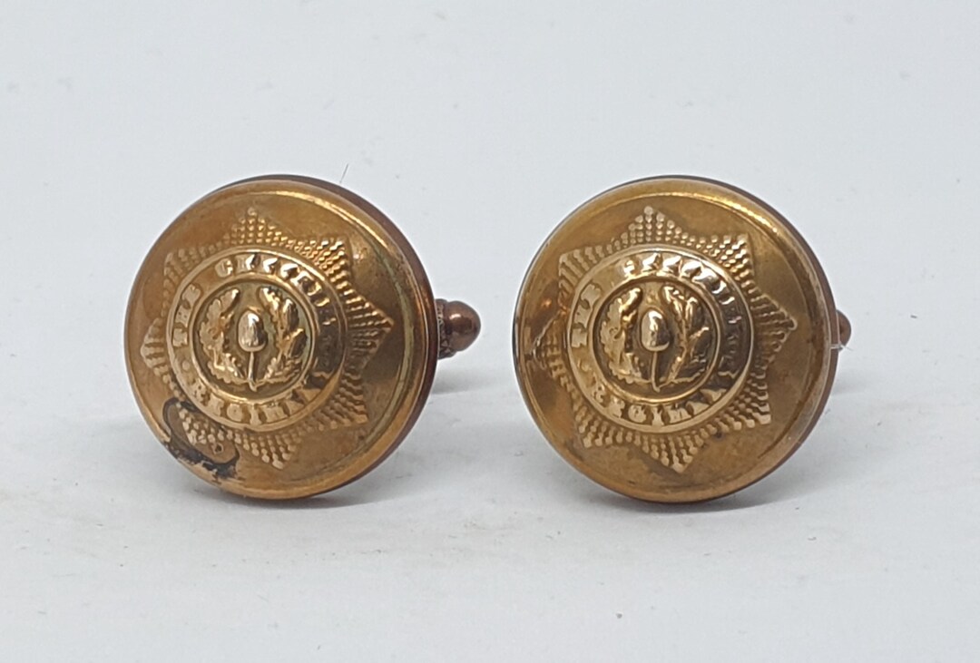 Historical Victorian Cheshire Regiment Button Cufflinks, Military ...