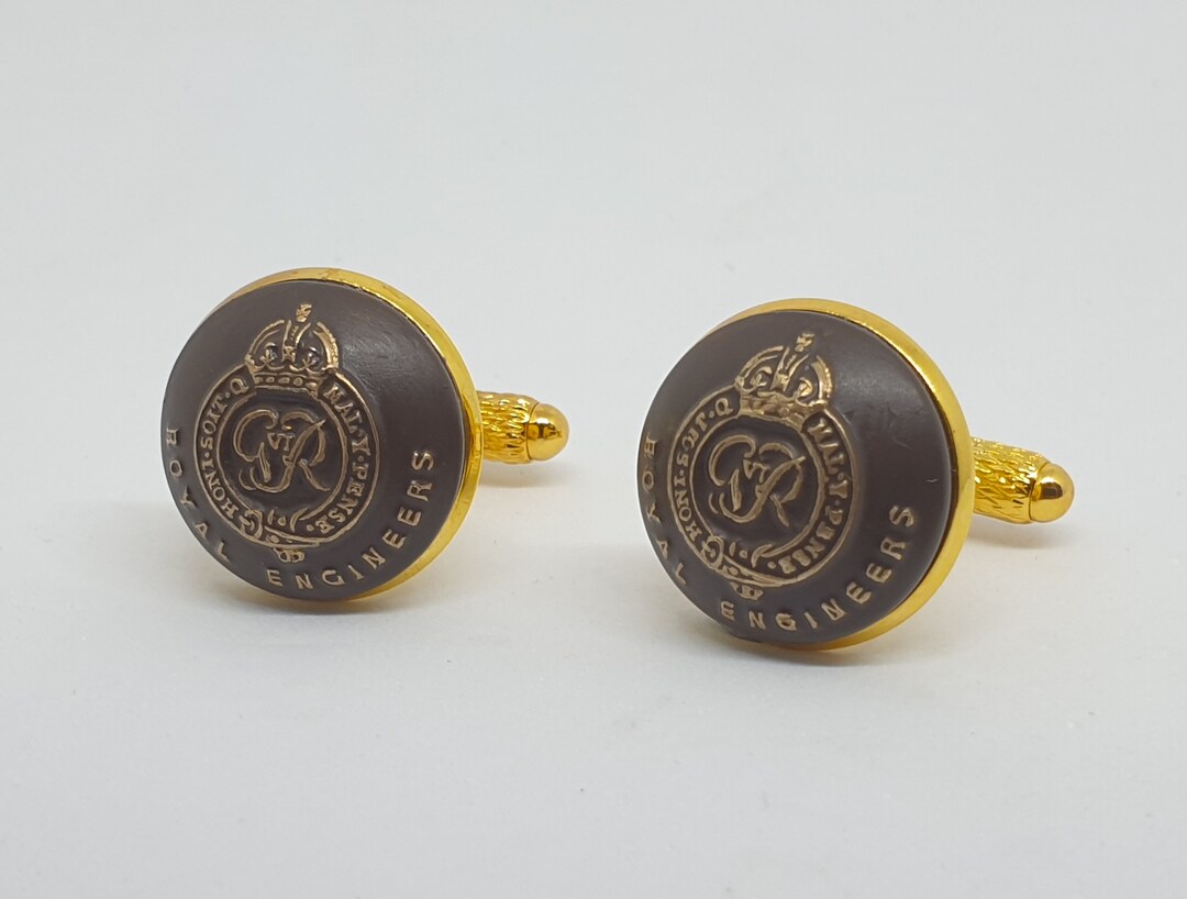 Historical WWII British Army Royal Engineers Button Cufflinks, Military ...