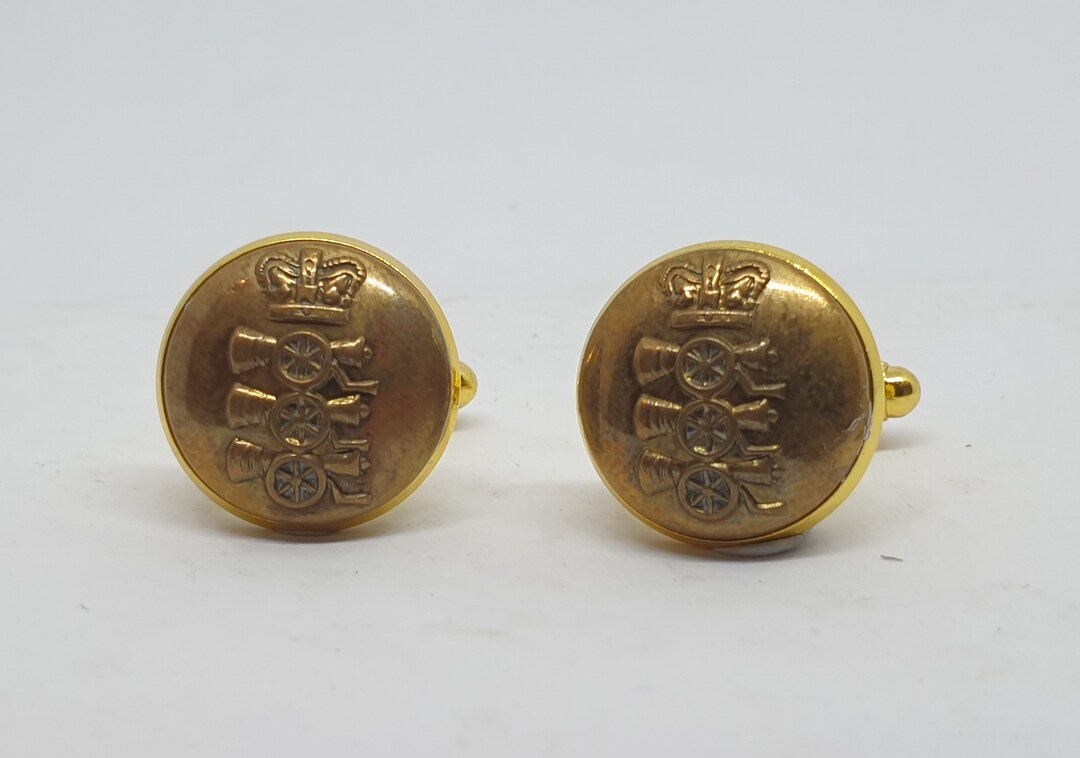 Historical Queen Victoria QVC 1840s Canadian Artillery Button Cufflinks ...