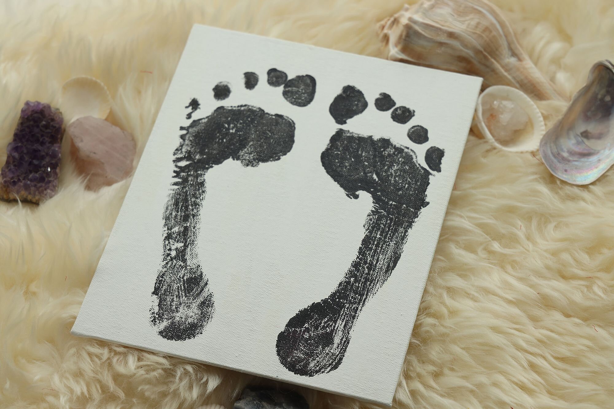 B/W 8x10 Ziva Fey Feet Stamp Painting - Etsy