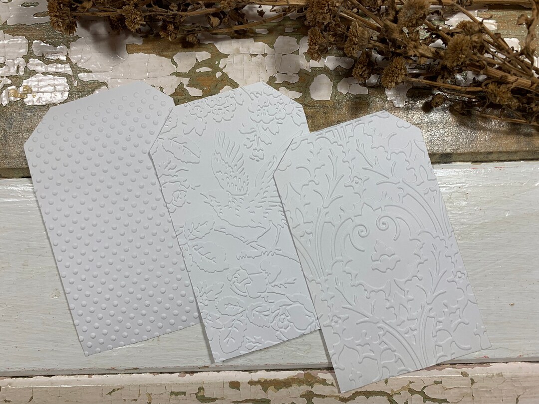 Embossed Tags for Junk Journals, Mixed Media, Scrapbooking and Arts and ...