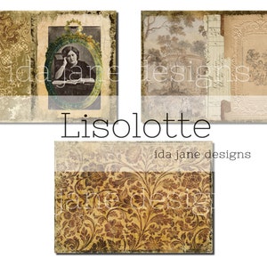 Lisolotte Antique French Theme, Shabby Printable Papers for Journals ...