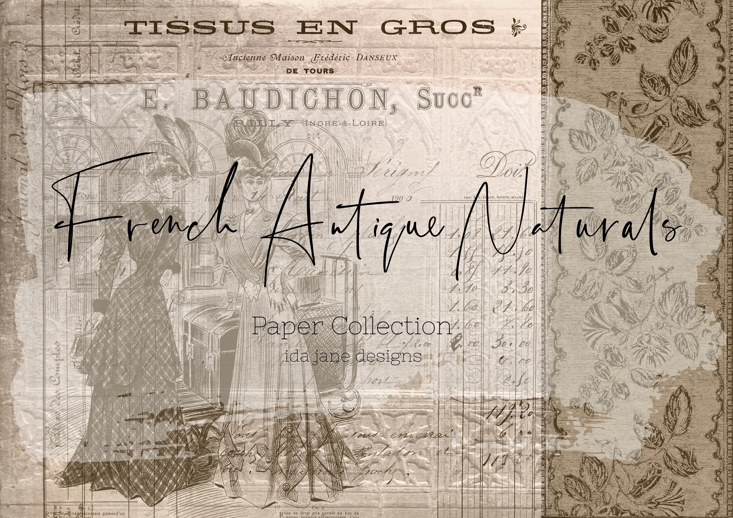 French Antique Natural Paper Collection for Journal Pages / - Etsy