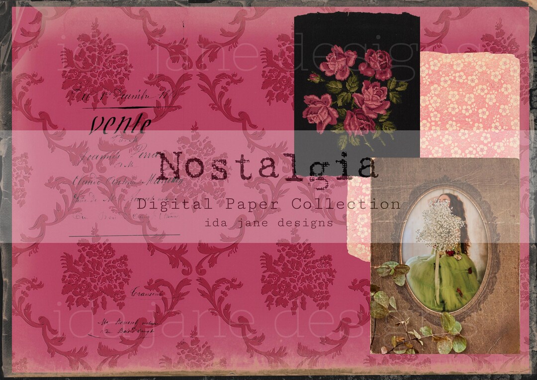 Nostalgia - Digital Collection of Vintage Style Papers - Etsy