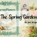 The Spring Garden - Vintage Easter Digital Download Papers and Post ...