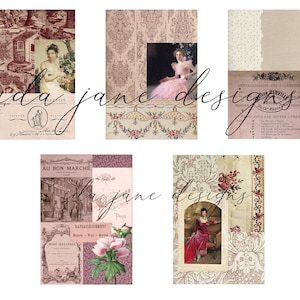 Enchanted - Digital Vintage Papers and Antique Fabrics for Journalling ...