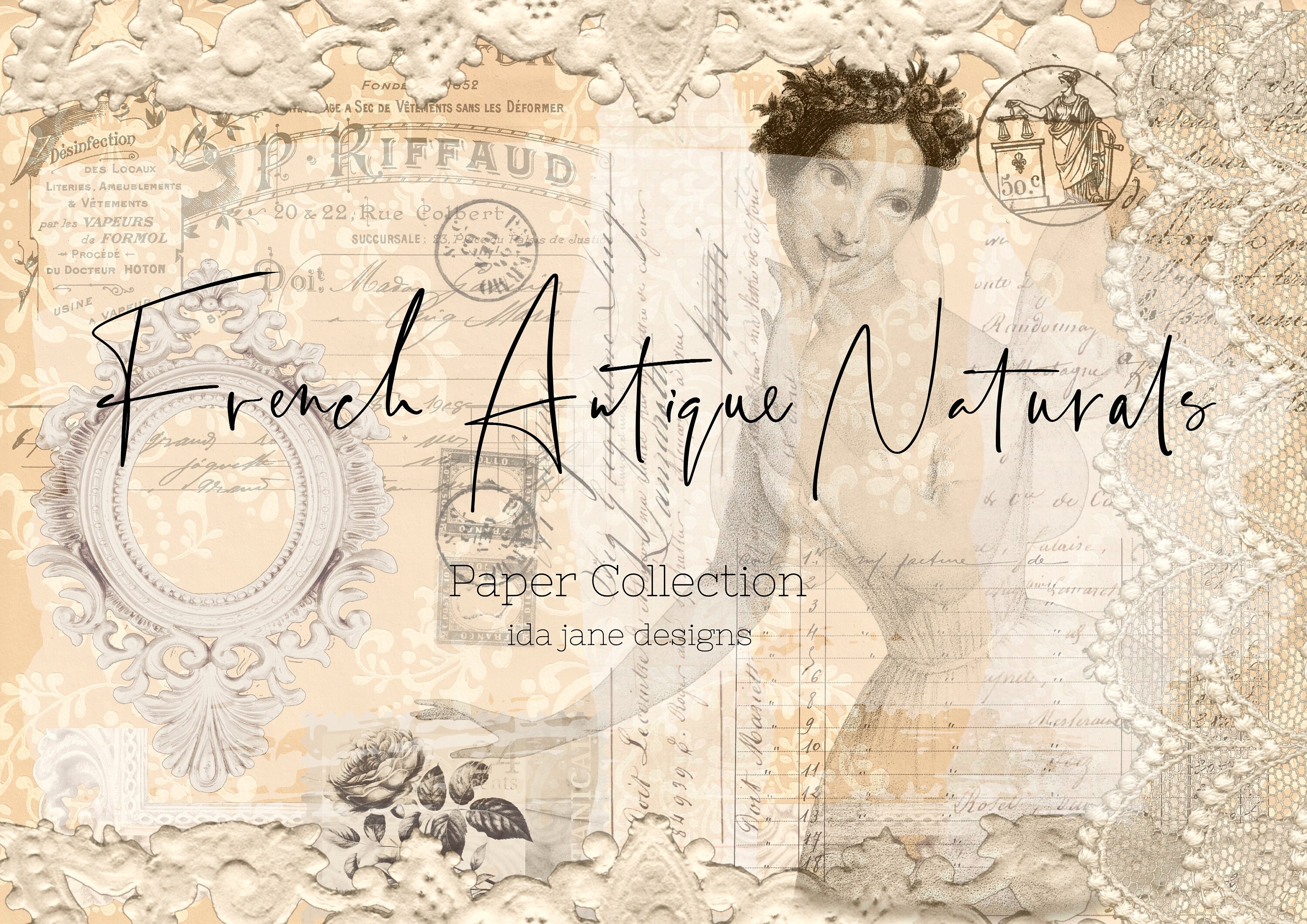 French Antique Natural Paper Collection for Journal Pages / - Etsy