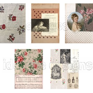 Bloom - Digital Vintage Style Papers for Journalling and Arts and ...