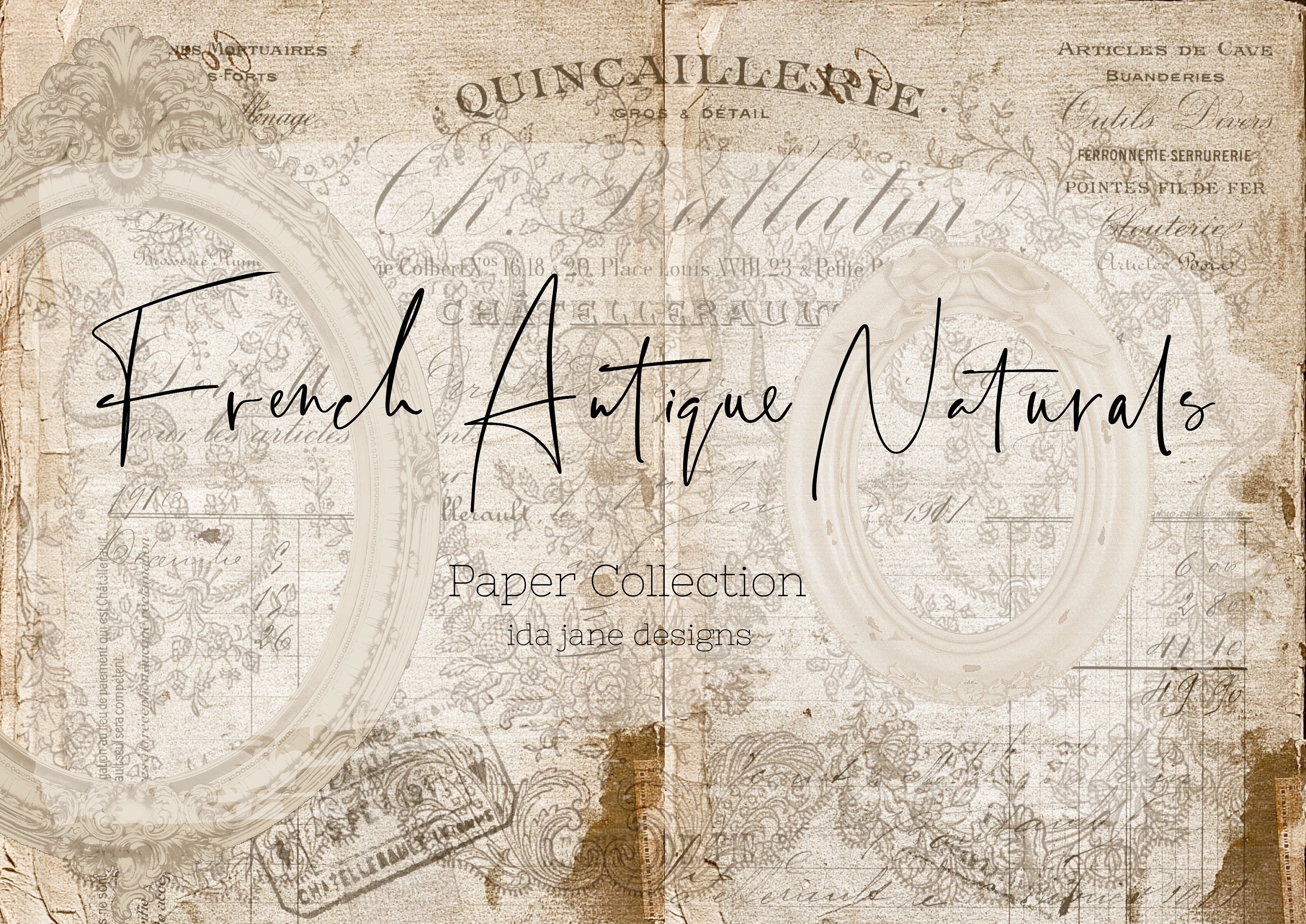 French Antique Natural Paper Collection for Journal Pages / - Etsy