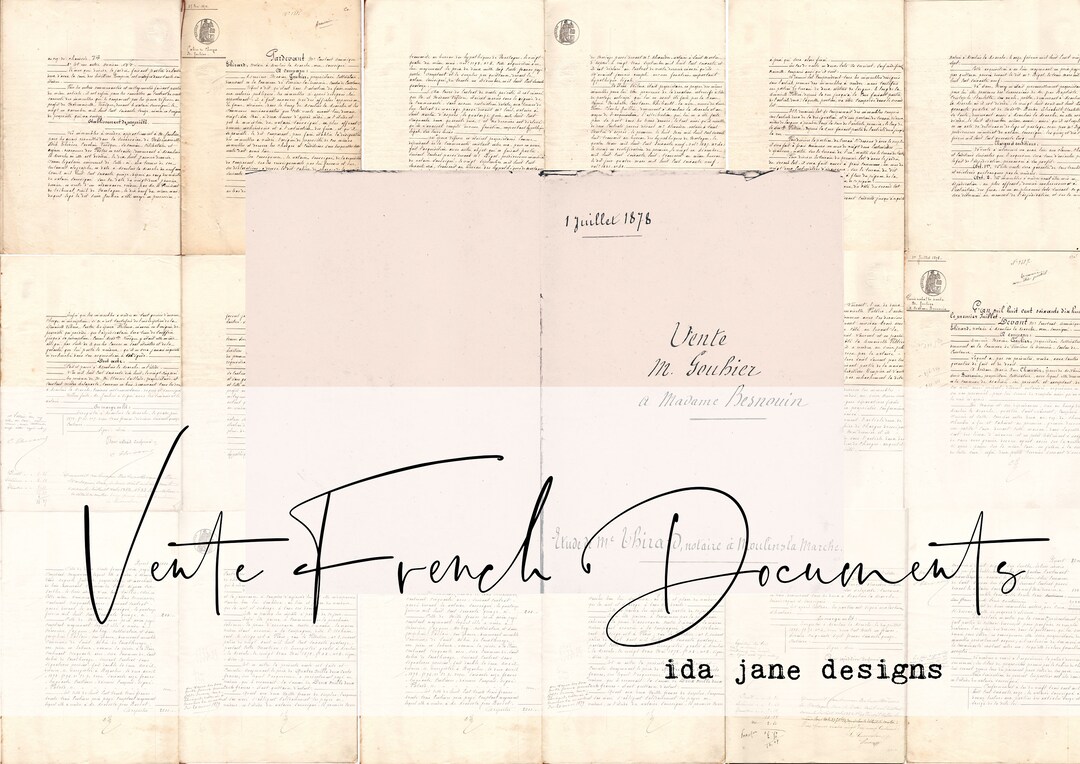 Vente French Documents for Journalling, Ephemera and Collages - Etsy