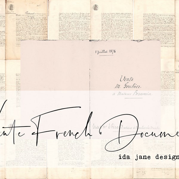 Antique French Document - Etsy