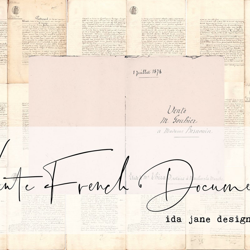 Antique French Document - Etsy