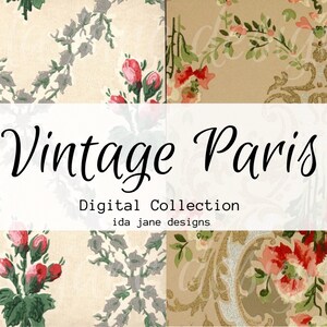 Vintage Paris Digital Collection - Digital Download - Vintage Papers ...