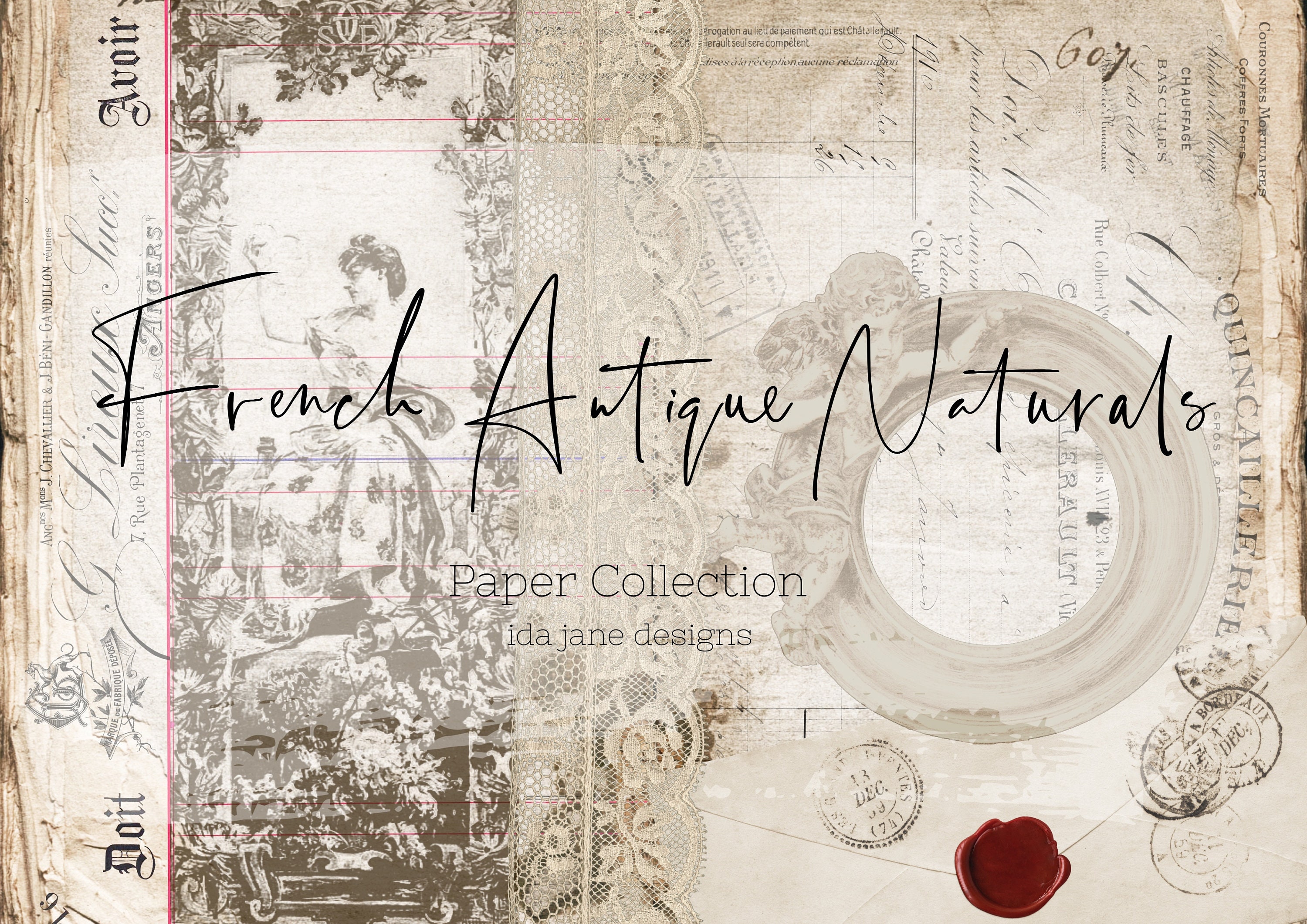 French Antique Natural Paper Collection for Journal Pages / - Etsy