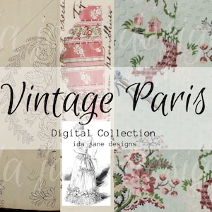 Vintage Paris Digital Collection - Digital Download - Vintage Papers ...