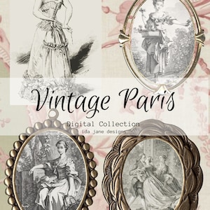 Vintage Paris Digital Collection - Digital Download - Vintage Papers ...