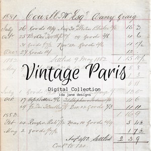 Vintage Paris Digital Collection - Digital Download - Vintage Papers ...