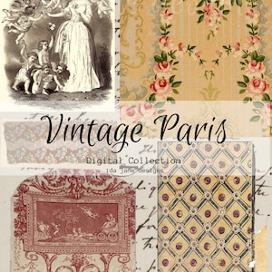 Vintage Paris Digital Collection - Digital Download - Vintage Papers ...