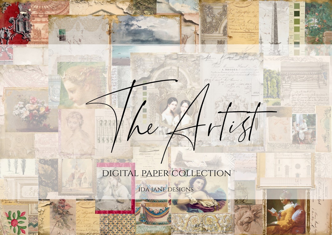 THE ARTIST Digital Paper Collection for Creating Journals - Etsy