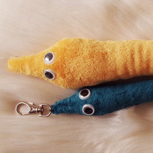 Worm on a string Keychain Custom made | Etsy