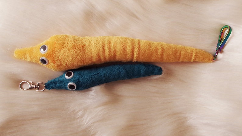 Worm on a String Keychain Custom Made - Etsy