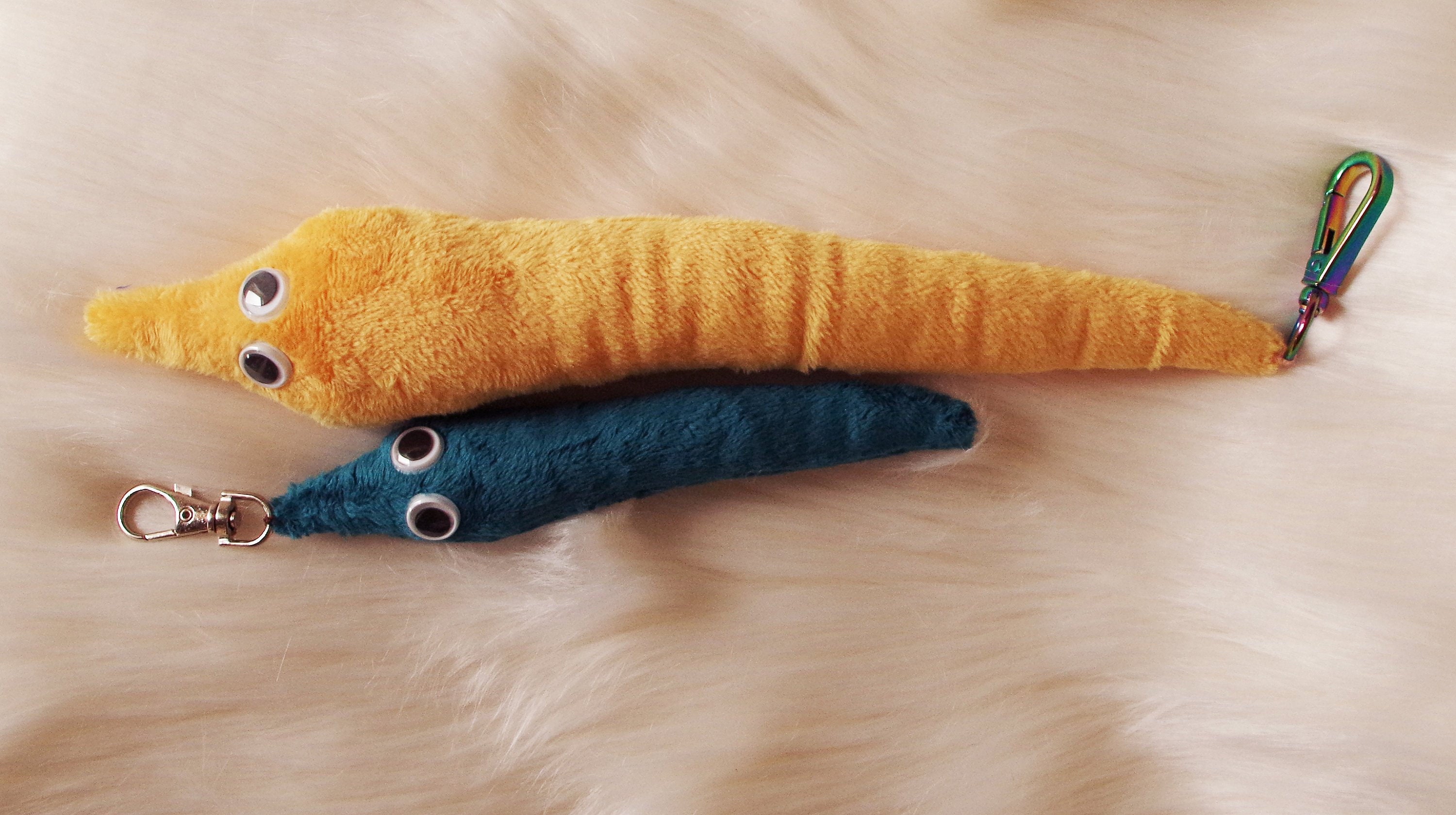 Worm on a string Keychain Custom made | Etsy