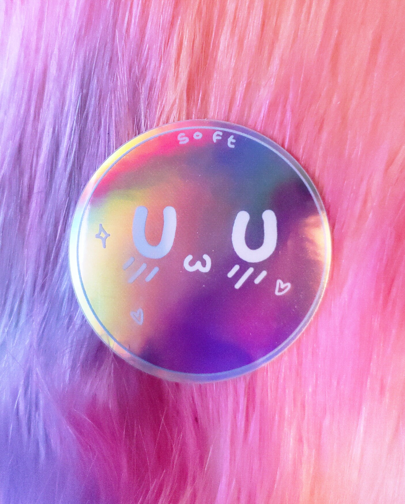 Holographic Furry Uwu and :3 Vinyl Stickers - Etsy