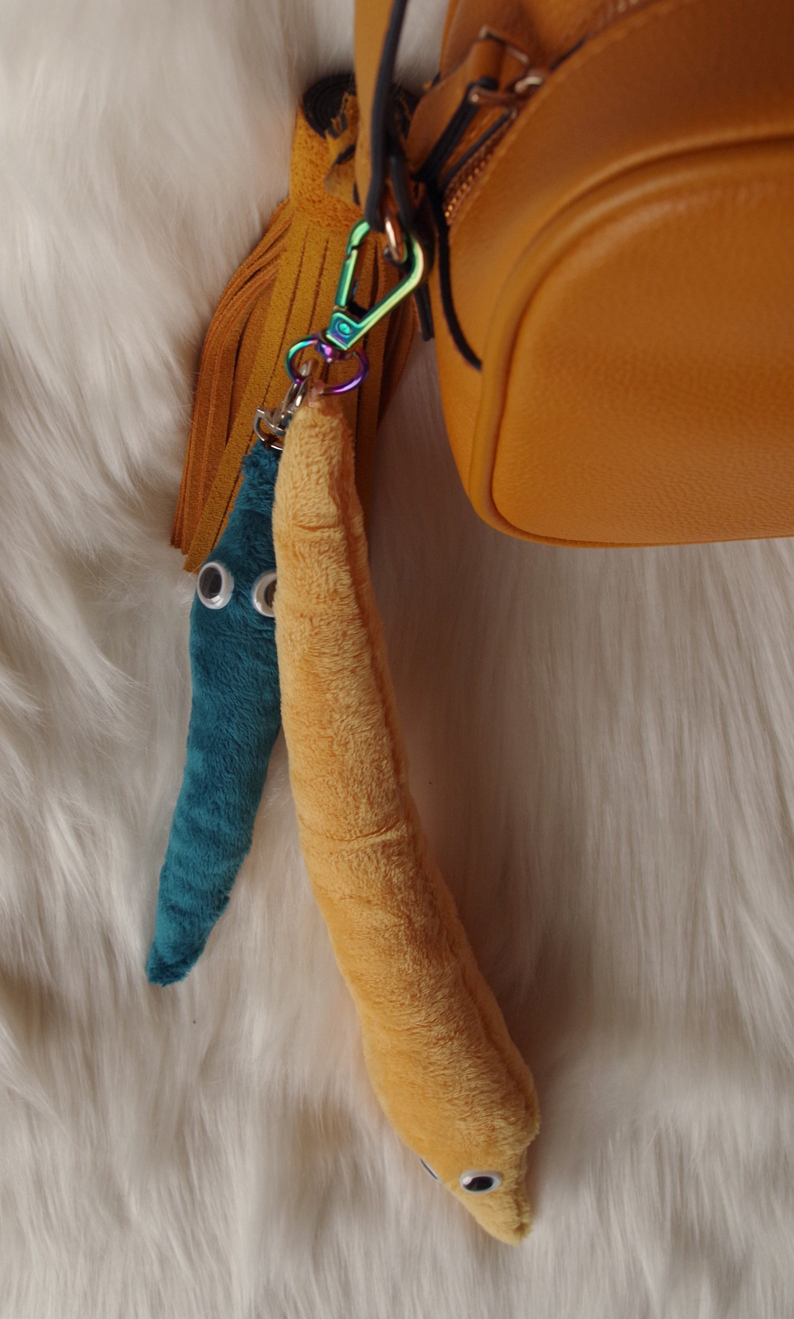 Worm on a String Keychain Custom Made - Etsy